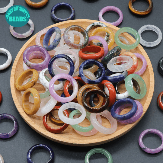 Natural Gemstone Circle Rings,Gemstone Necklace pendant,Gemstone ...