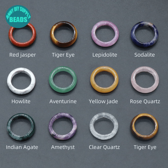 Natural Gemstone Circle Rings,Gemstone Necklace pendant,Gemstone ...